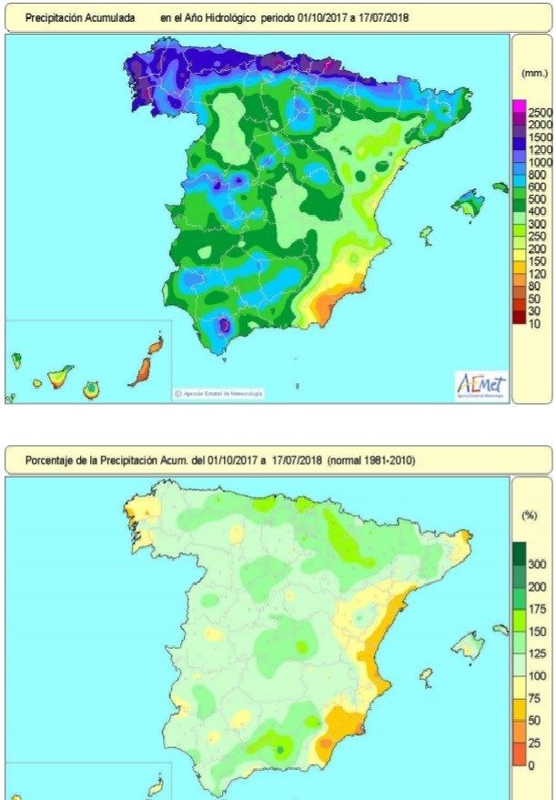 Las lluvias acumuladas desde octubre están un 75% por debajo de su ...